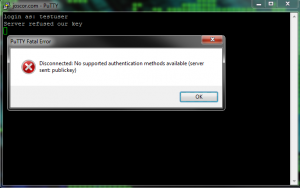 Putty SSH "Server refused our key" Fix - Joscor LLC